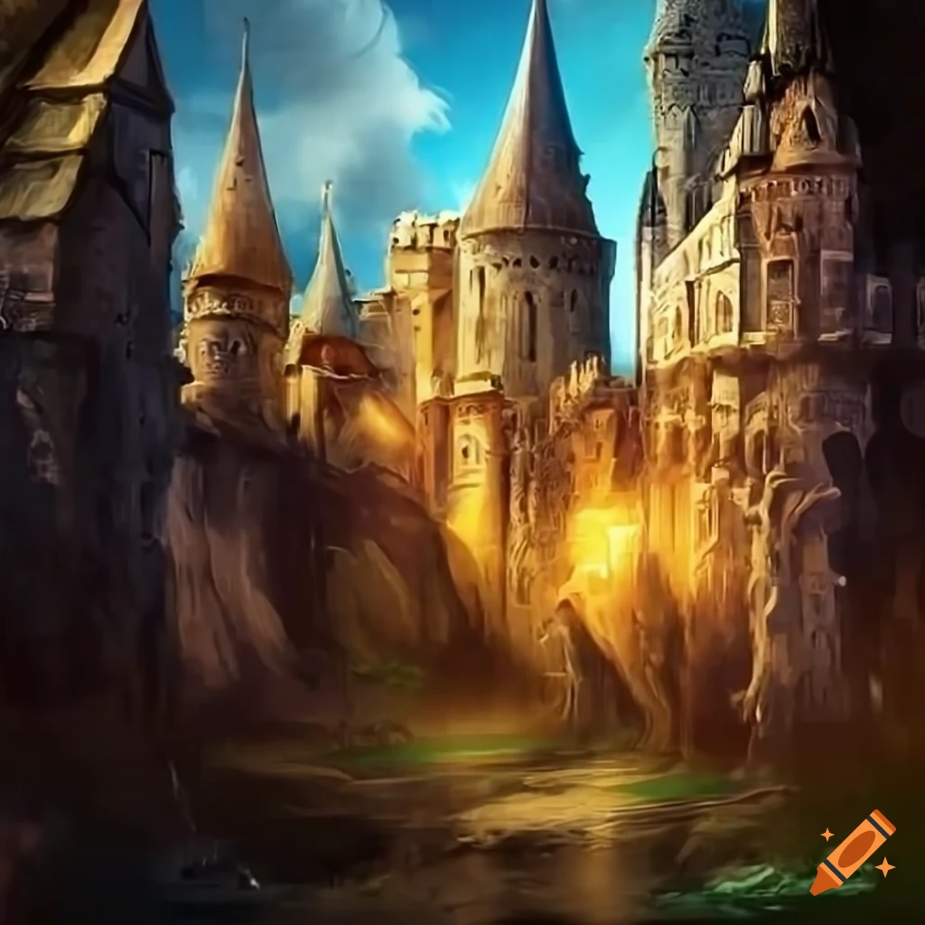 Fantasy castle on Craiyon