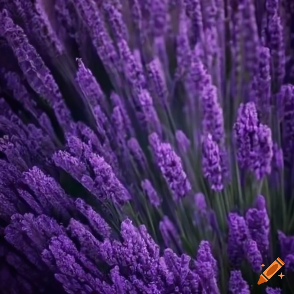 Professional photo of vivid purple flowers on Craiyon