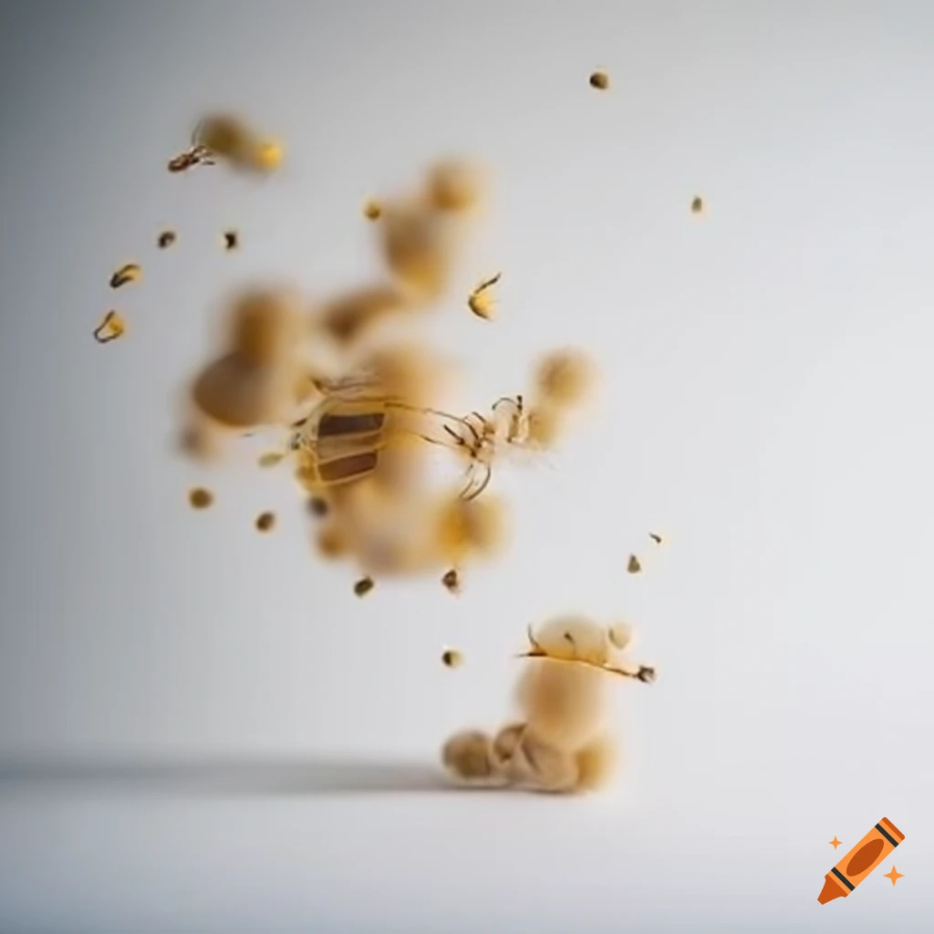 Artificial bee on a white background on Craiyon