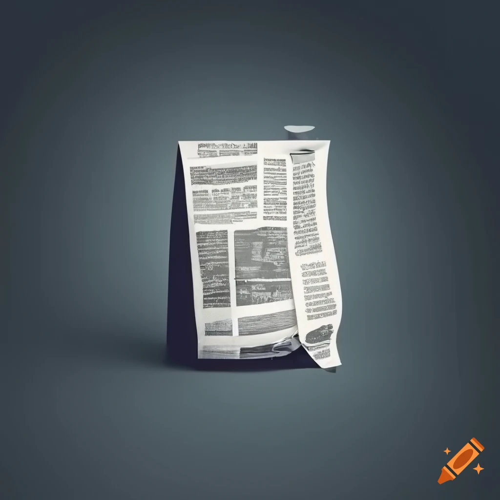 Minimalist newspaper design on Craiyon