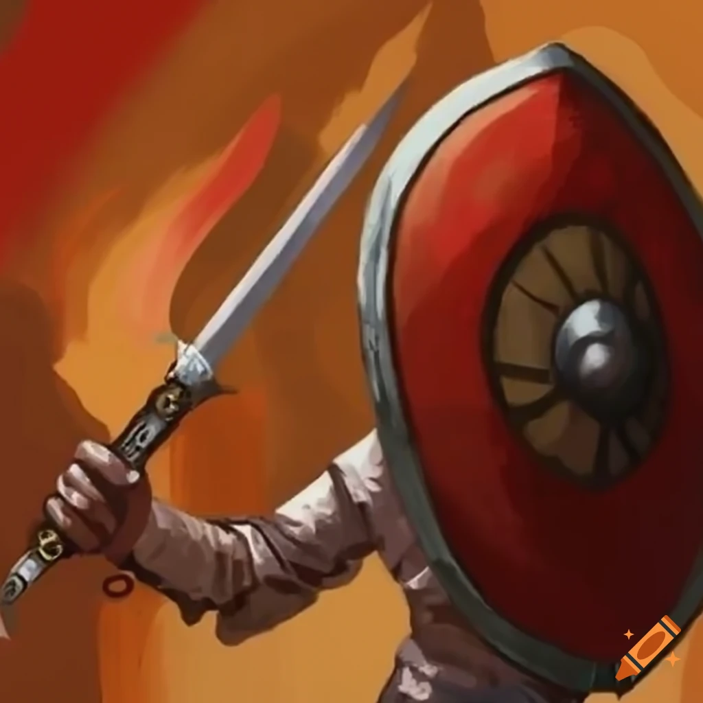 Digital drawing of a shield blocking a sword