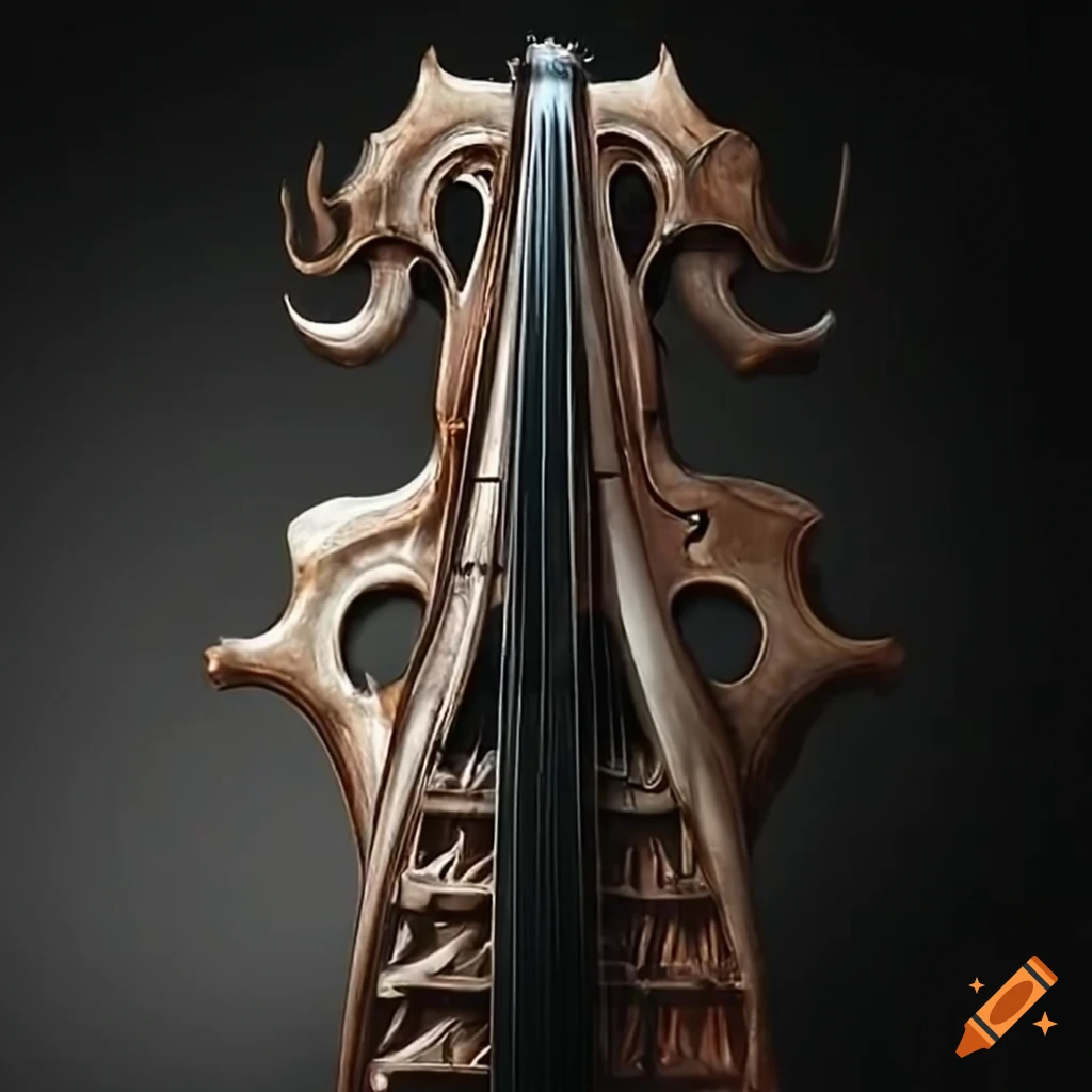 H.r. giger's biomechanical double bass design on Craiyon