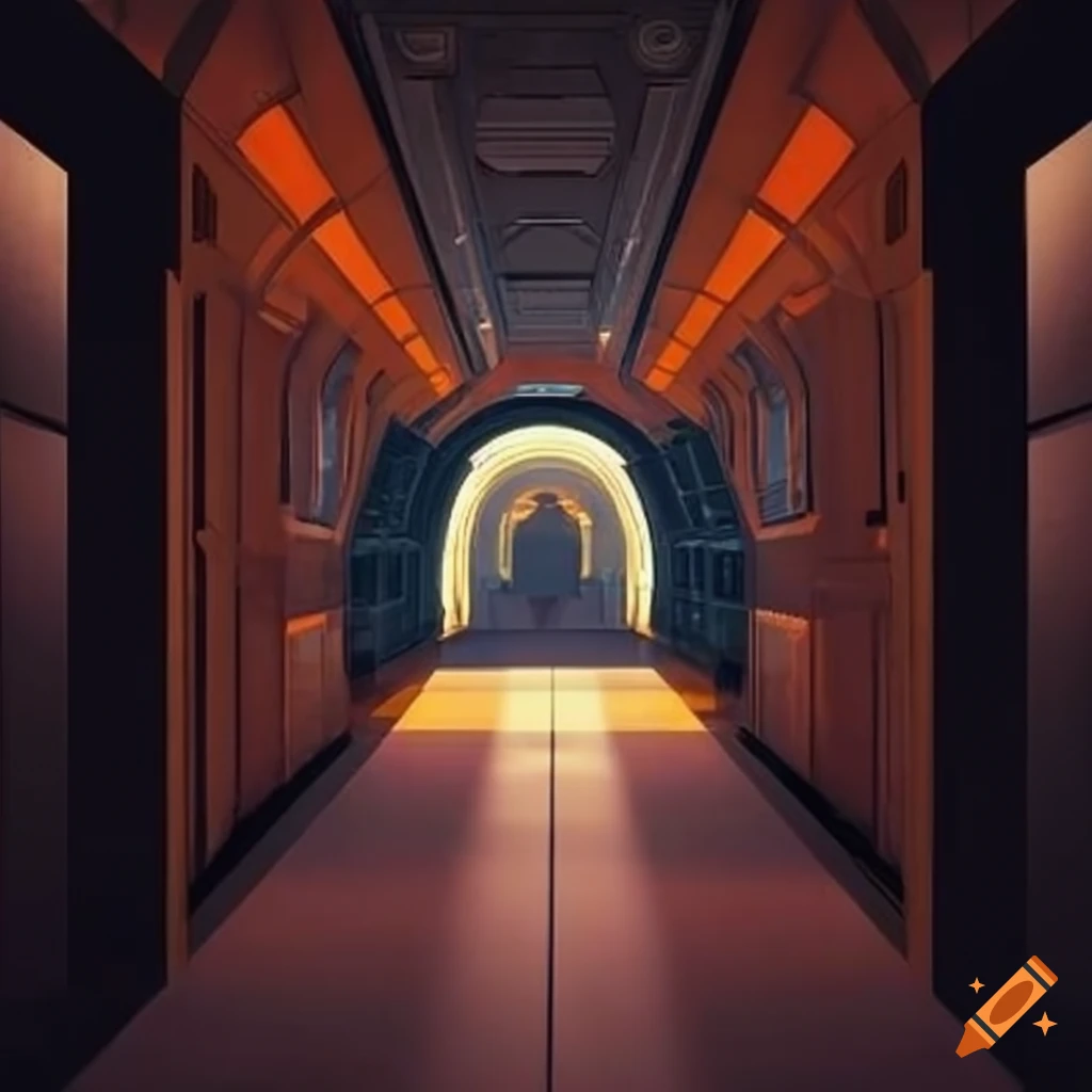 2d space cargo ship in red and grey colors on Craiyon