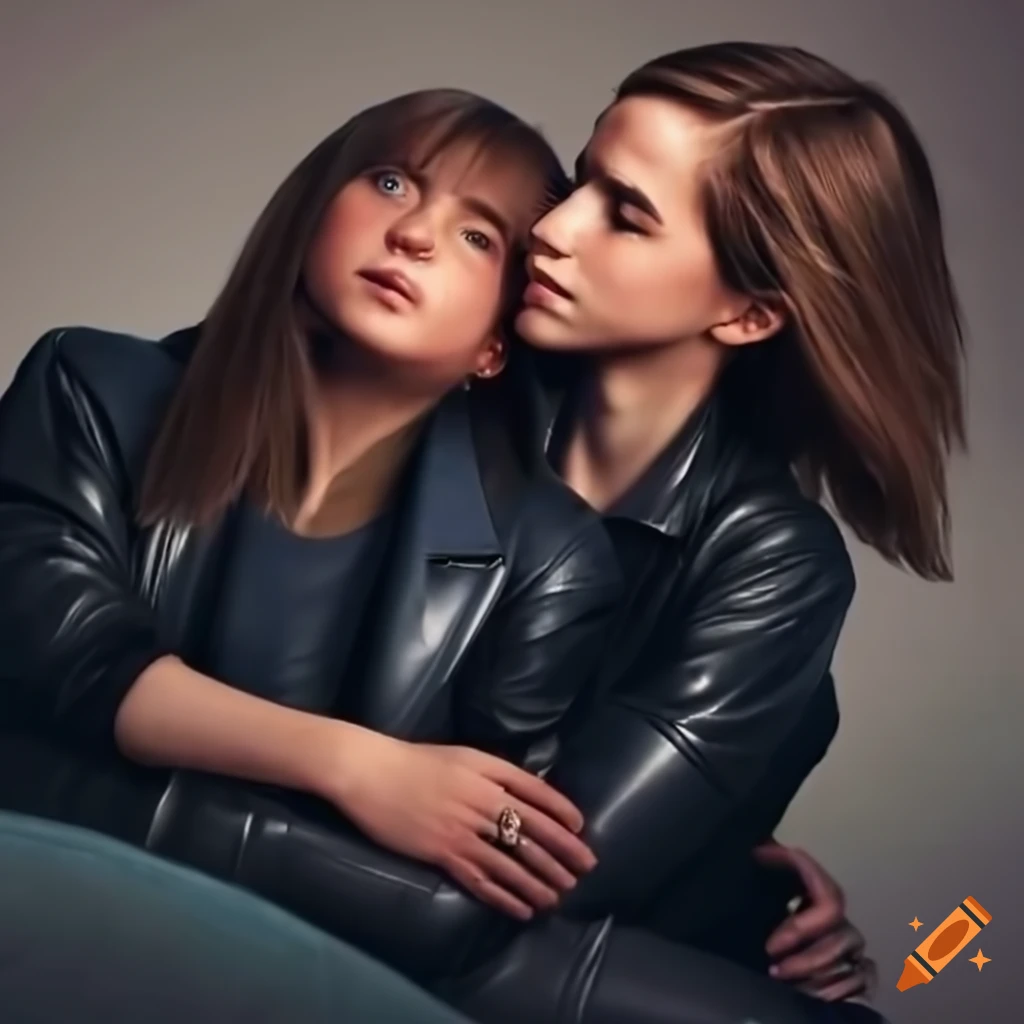 Two women in a conjoined turtleneck sweater on Craiyon