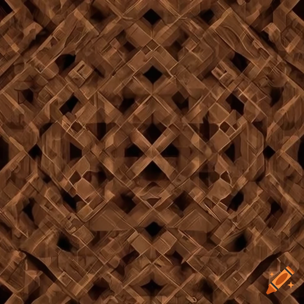 Abstract brown square pattern on Craiyon