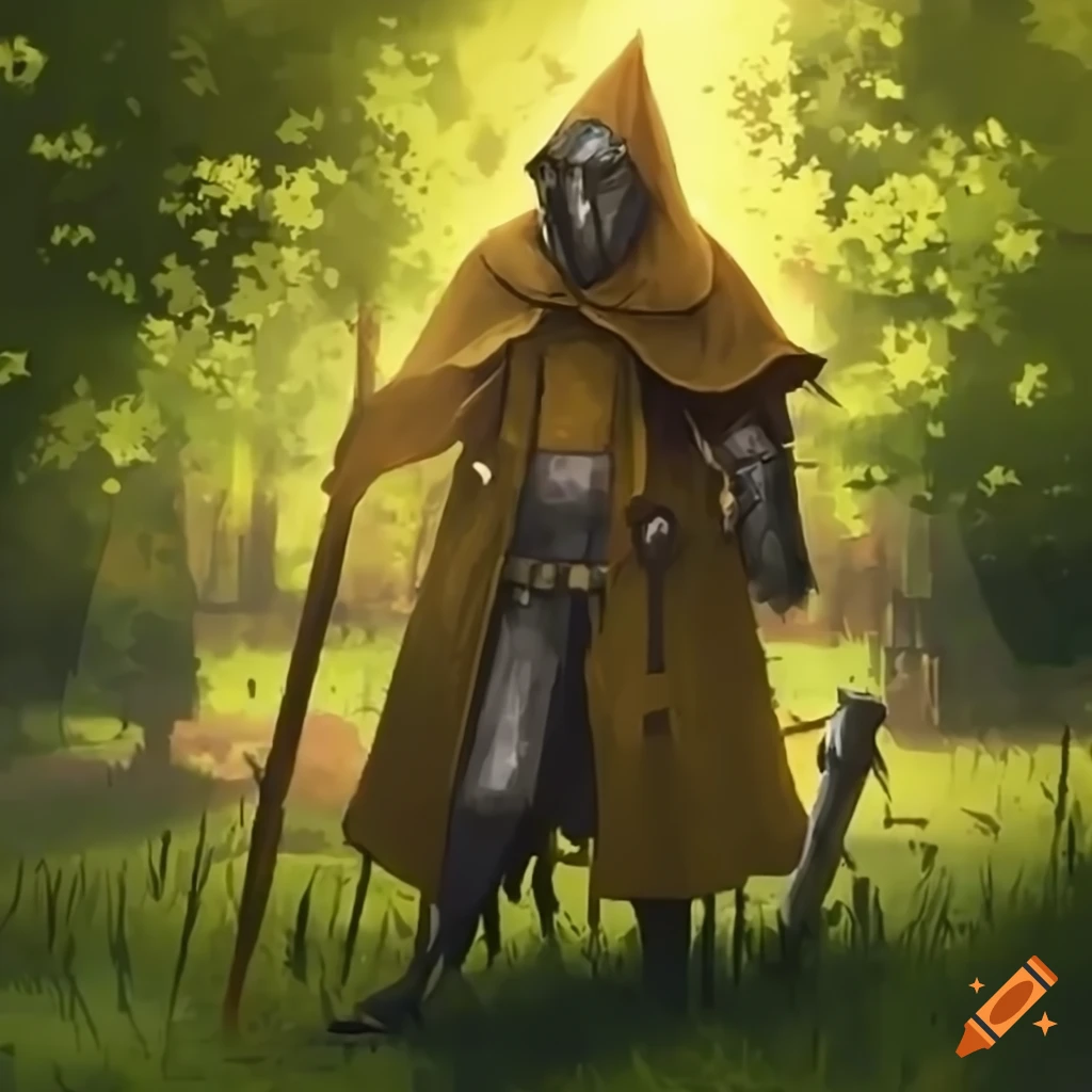 Image of a knight in a sunny shire on Craiyon