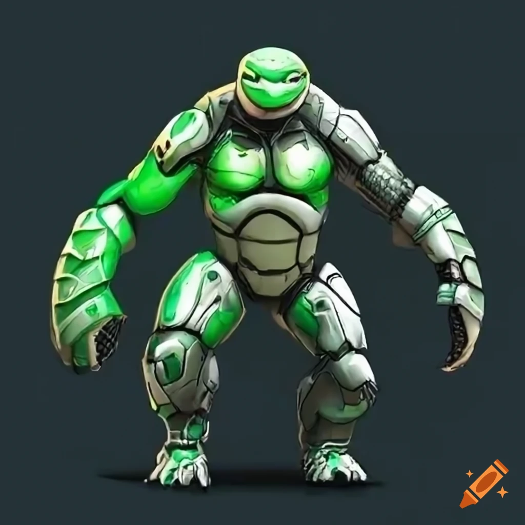 Image of a futuristic cyborg turtle on Craiyon