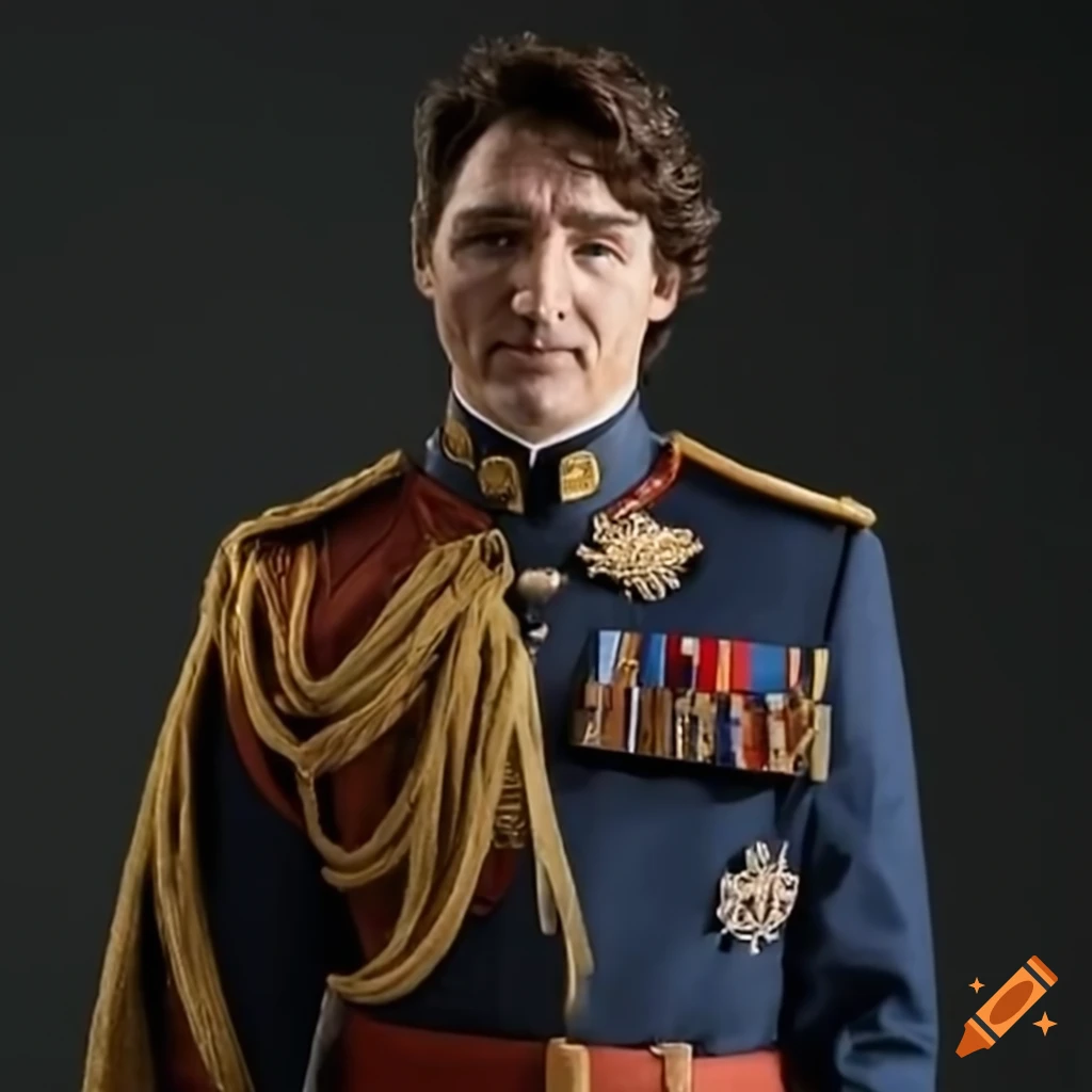 Borat with justin trudeau in a comedic interaction on Craiyon