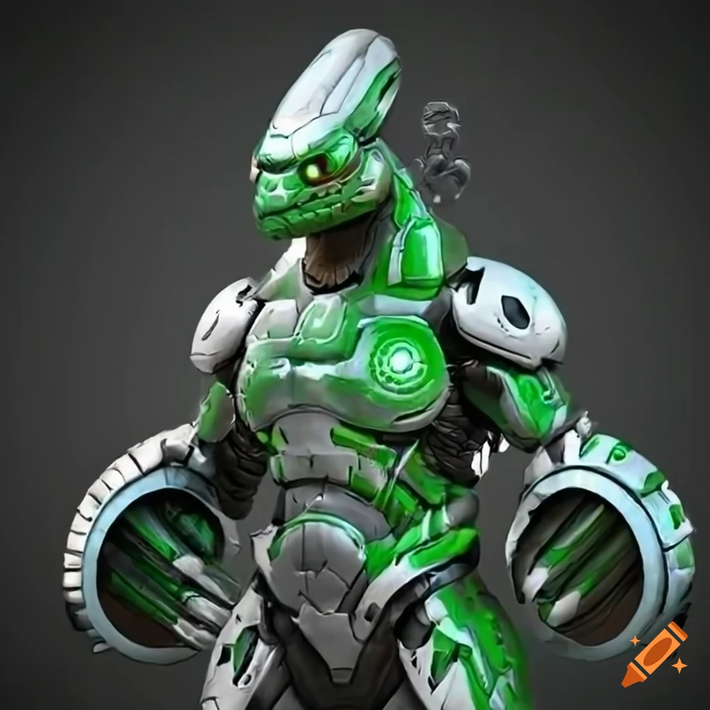 Futuristic Franklin the turtle kaiju cyborg on Craiyon