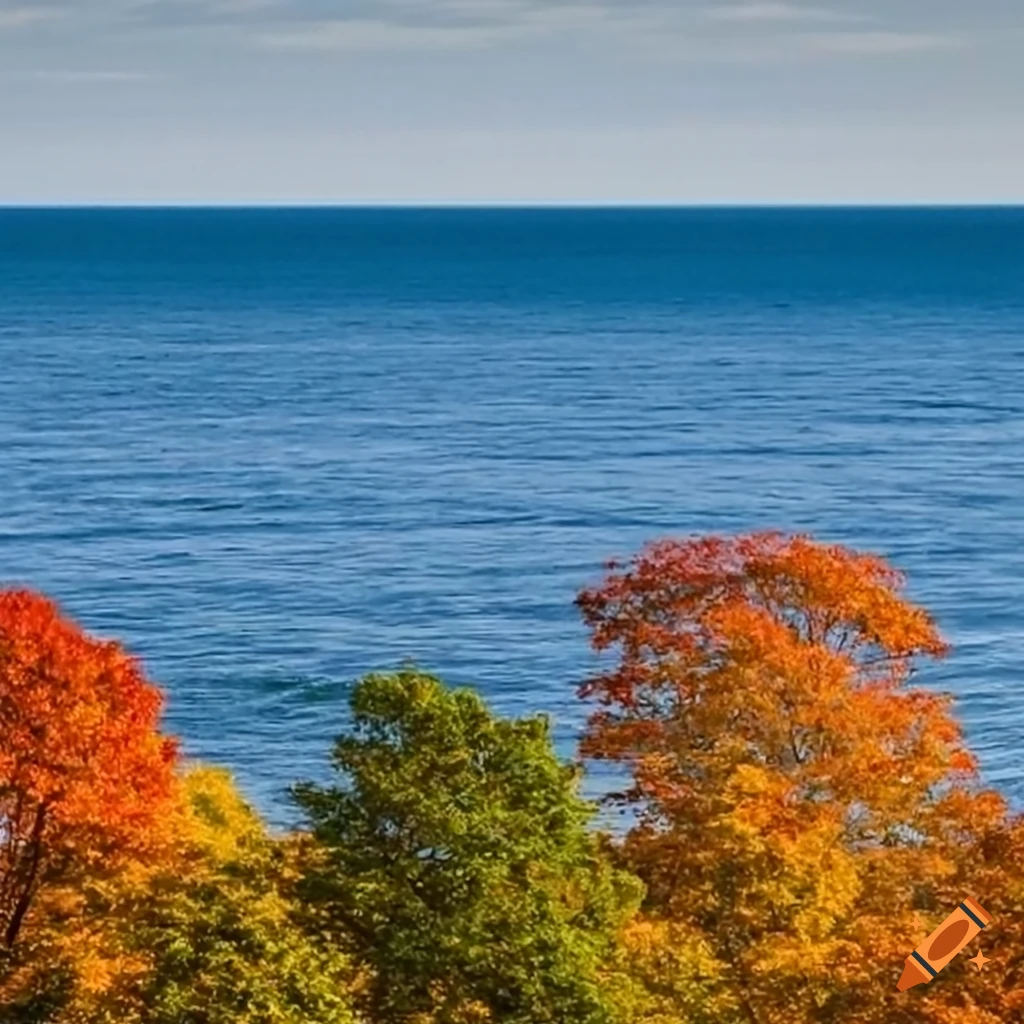 Fall scenery on connecticut coast on Craiyon