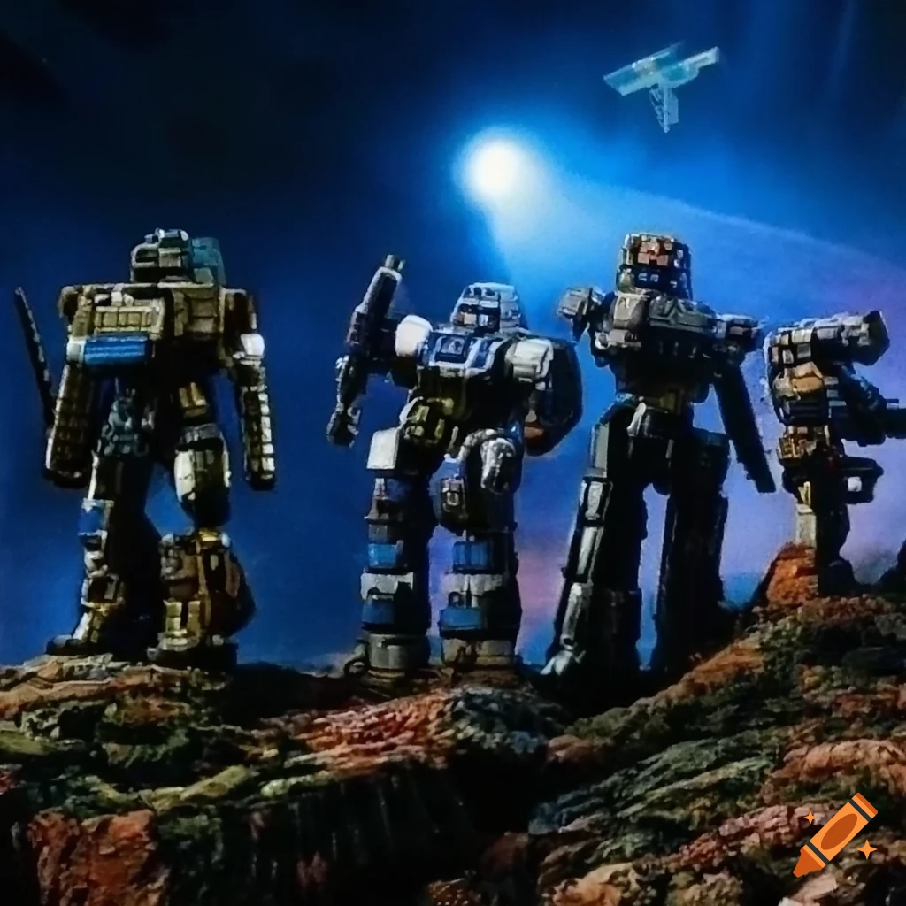 1980s doctor who scene battletech on Craiyon