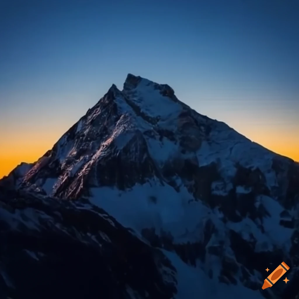 High-quality photograph of a large mountain in the austrian alps on Craiyon