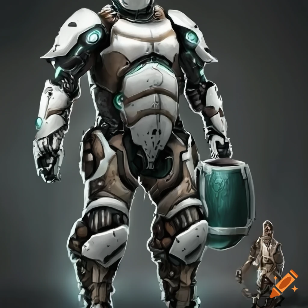 Illustration of a futuristic cyborg turtle character on Craiyon