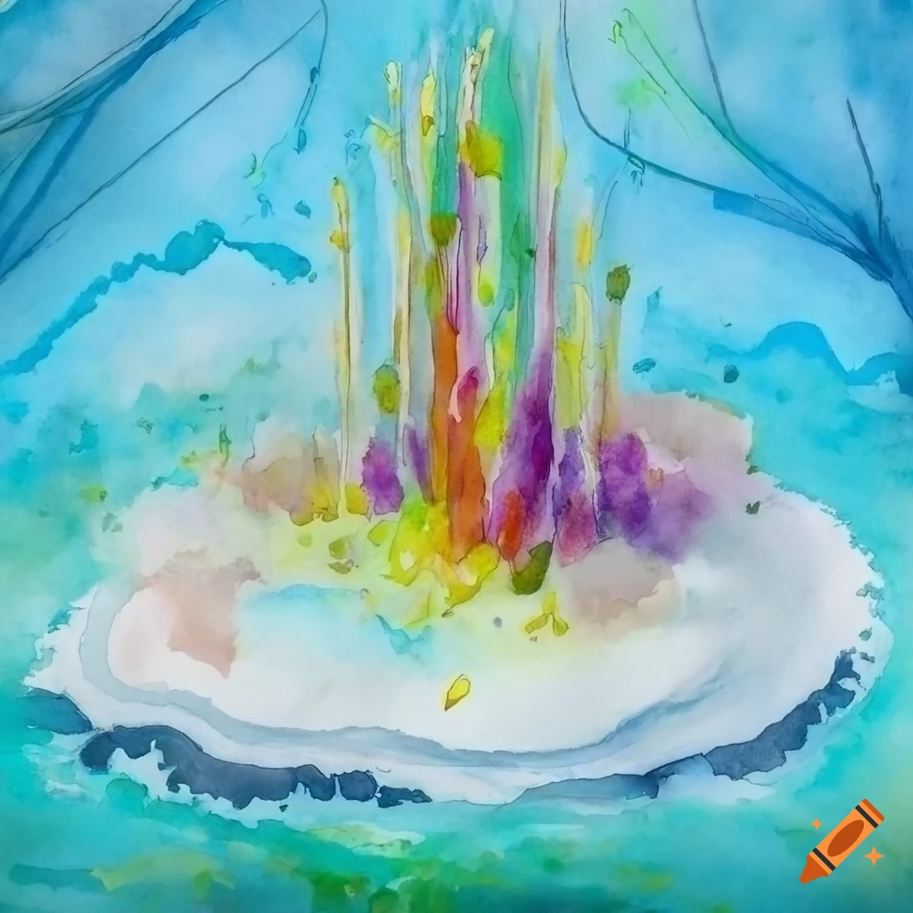 Detailed watercolor of a wizard with a force-field on Craiyon