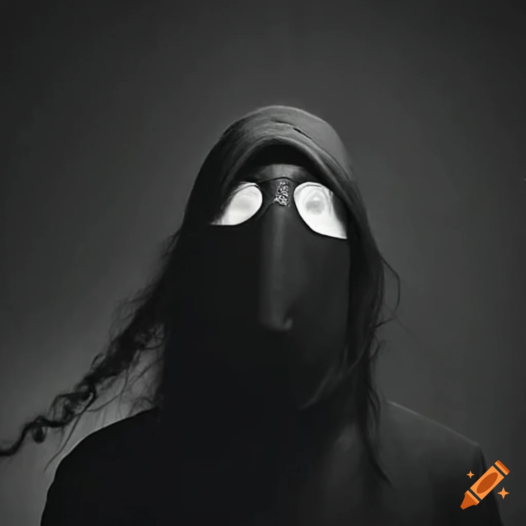 Image of a mysterious masked rapper on Craiyon