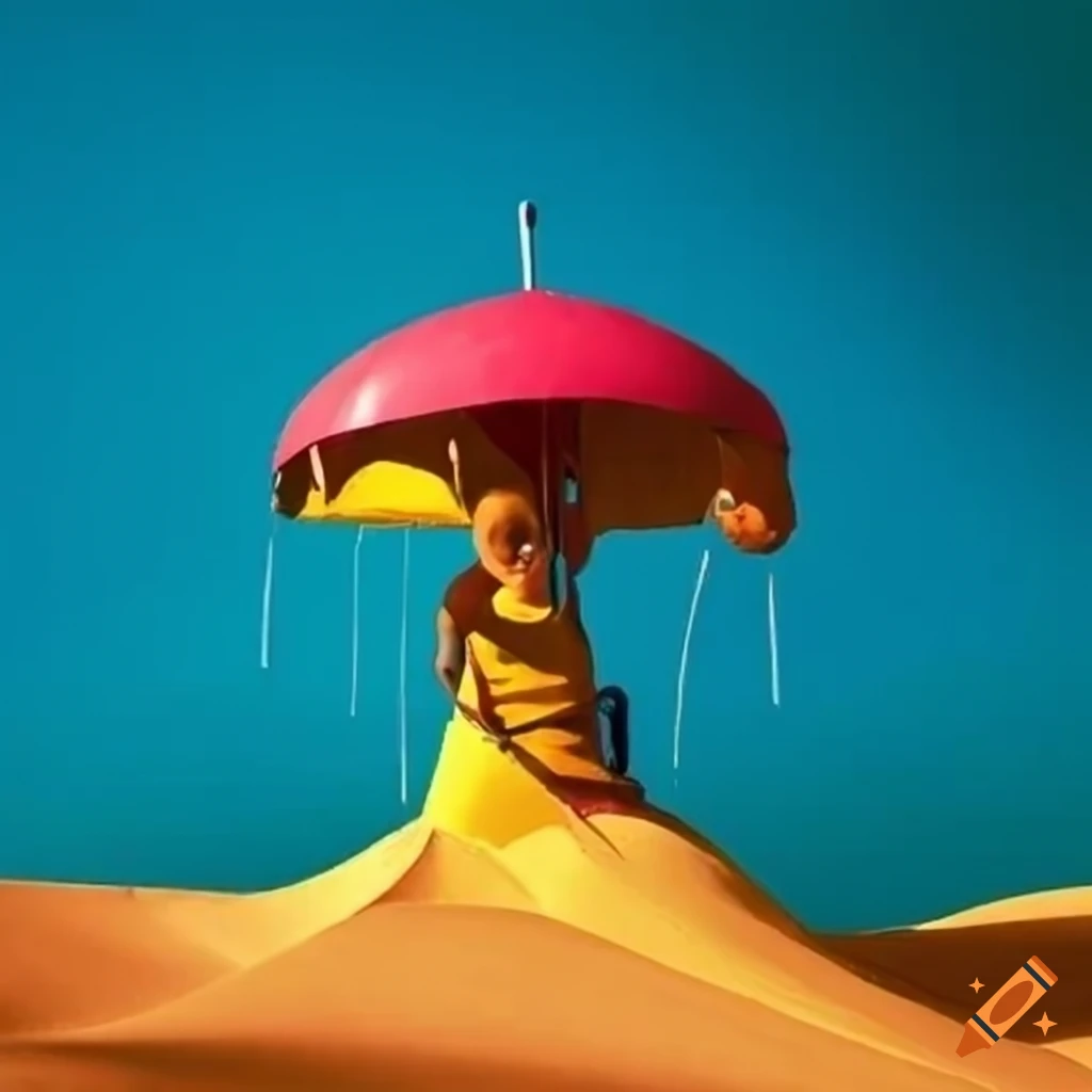 Surrealist landscape with random interior objects on Craiyon