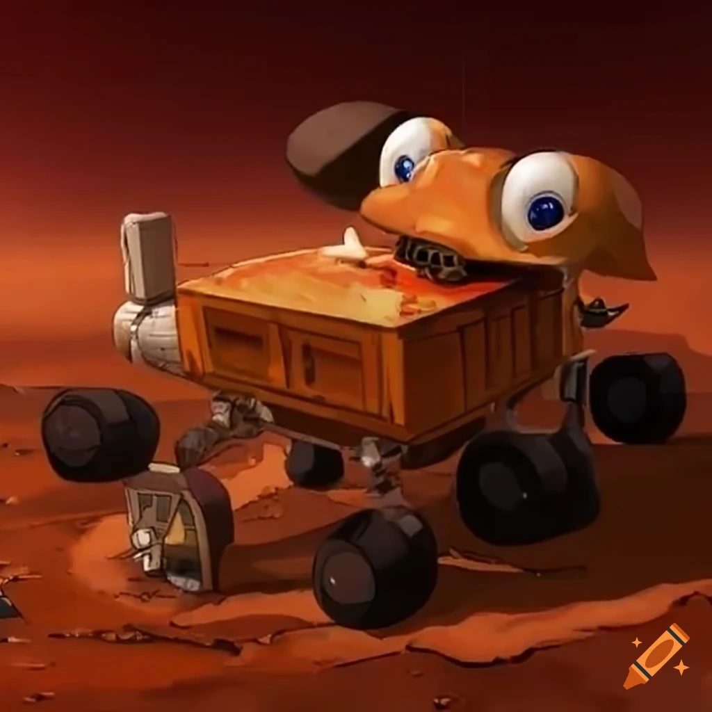 Mario depicted as a Mars rover on Craiyon