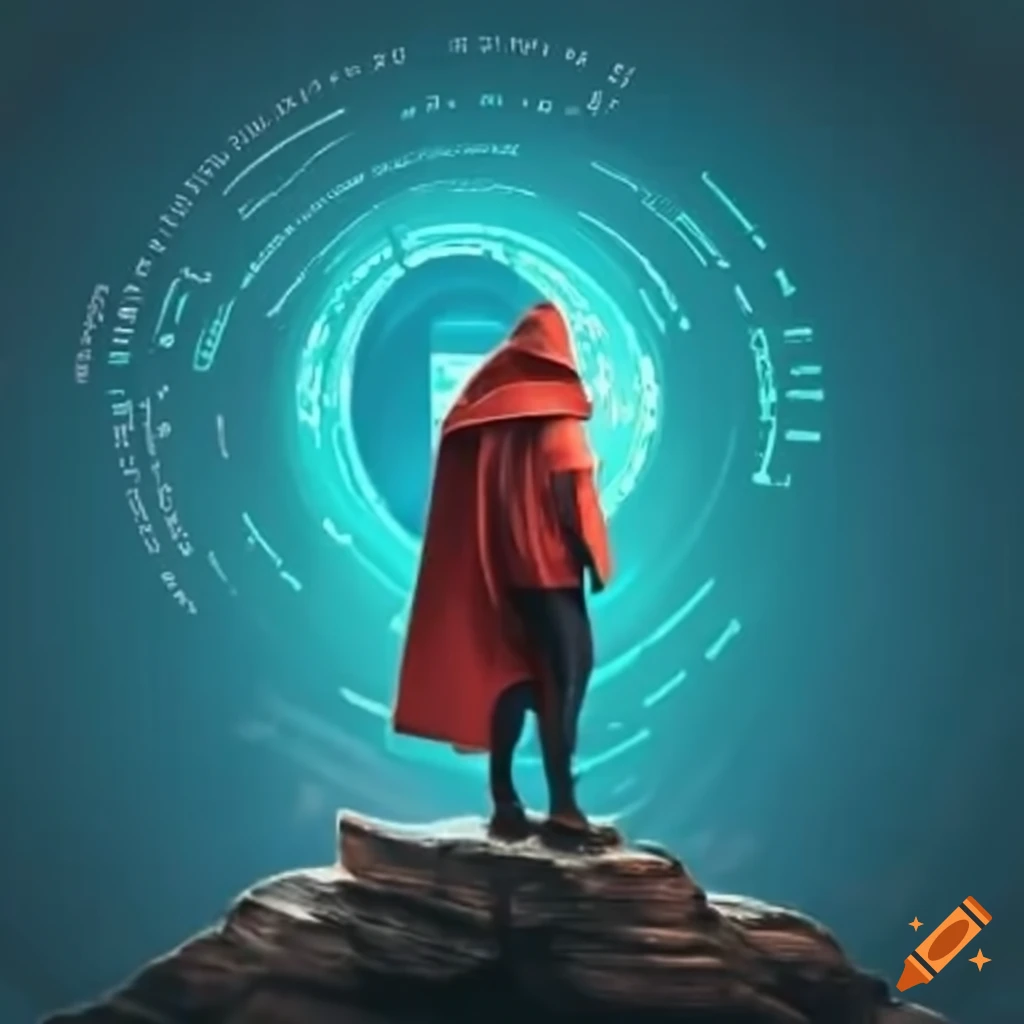 Image of a running man in a cape representing access tokens on Craiyon