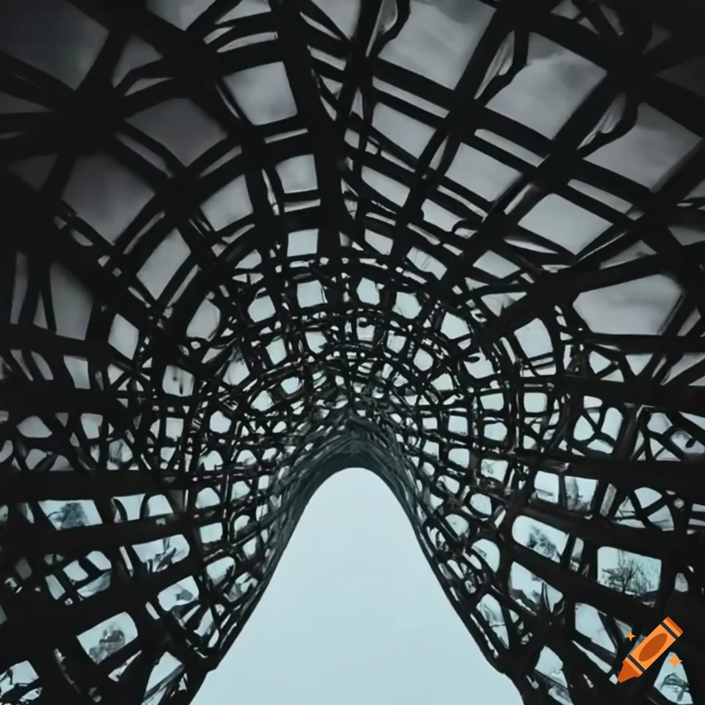 Modern arch building on Craiyon