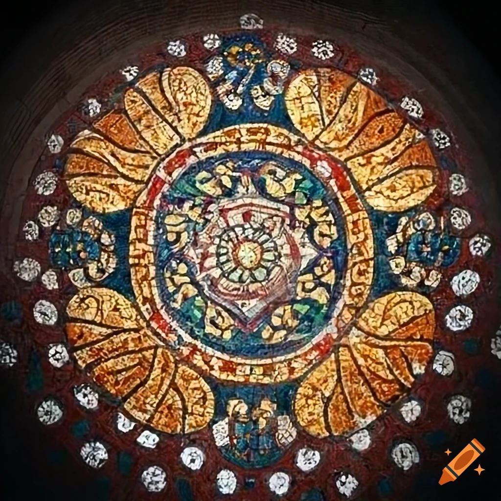 Byzantine era mosaic artwork on Craiyon