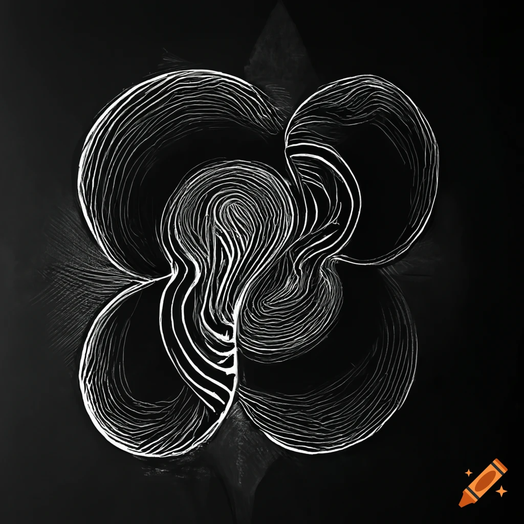 Abstract monochrome drawing inspired by František Kupka on Craiyon