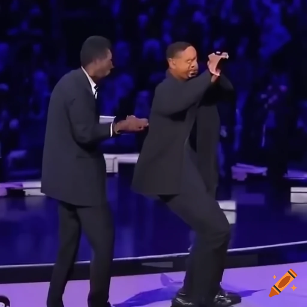 Chris rock playfully slapping will smith on Craiyon
