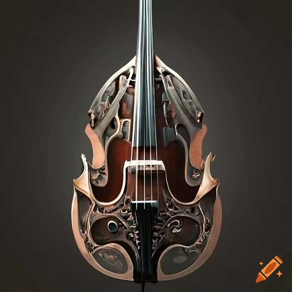 H.r. giger's biomechanical double bass design on Craiyon