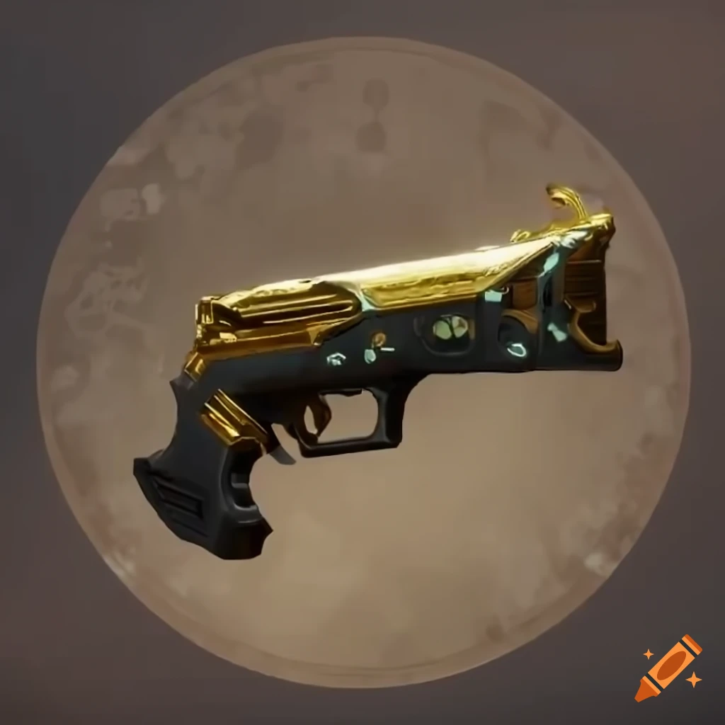 Gold hand cannon from Destiny 2 on Craiyon