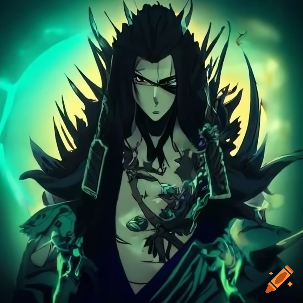 Anime style fighter demon ifrit and elven king on Craiyon