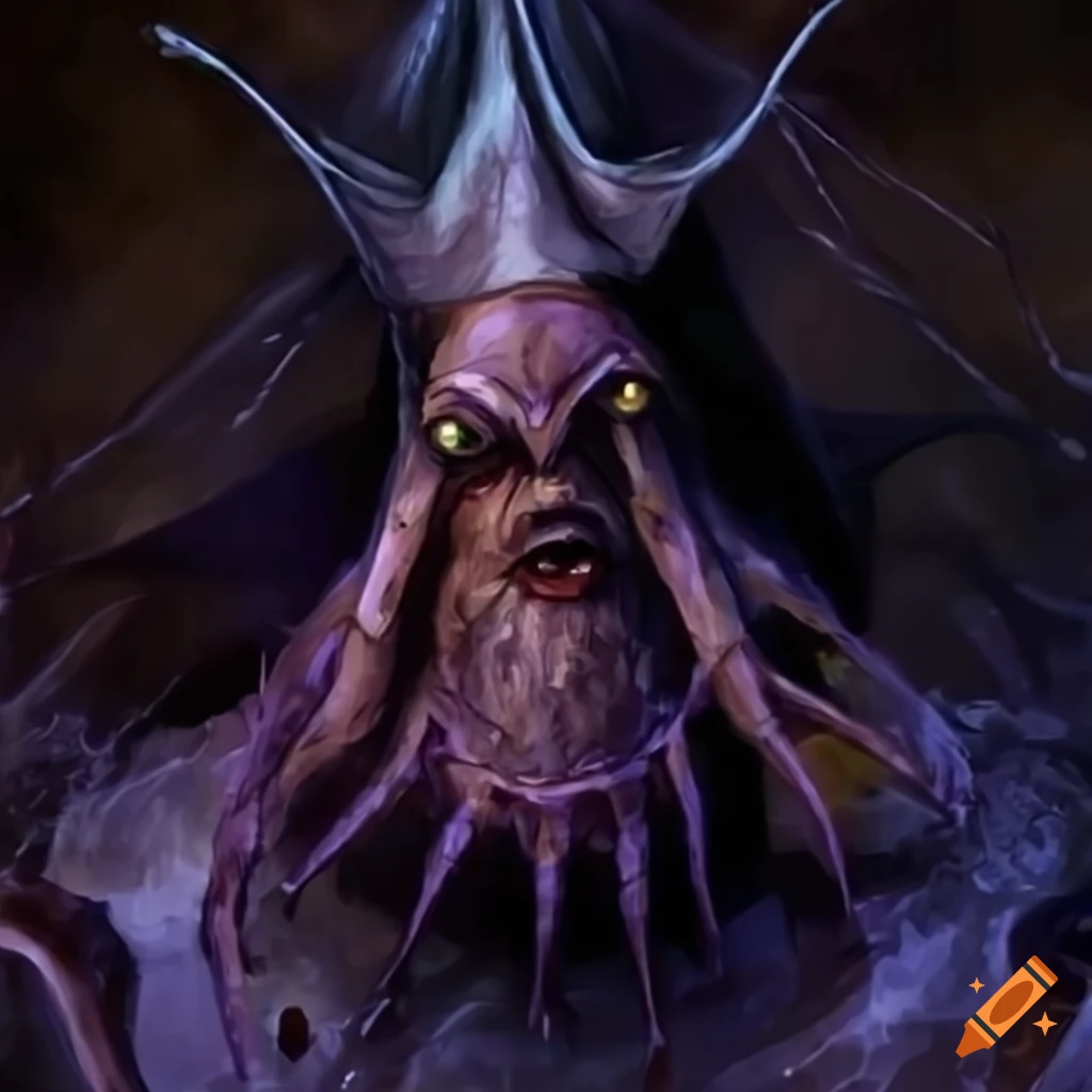 Illustration of a spider wizard