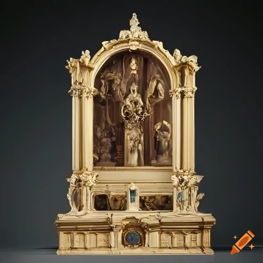 Antique palace window altar in dresden on Craiyon