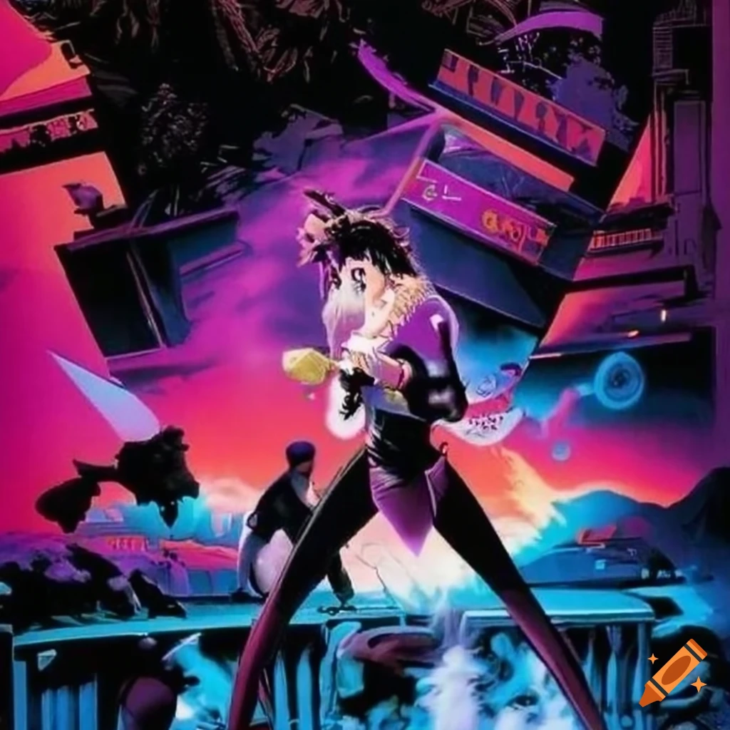 90s anime chillwave collage on Craiyon