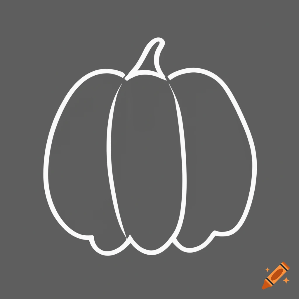 Minimalistic glyph of a pumpkin on Craiyon