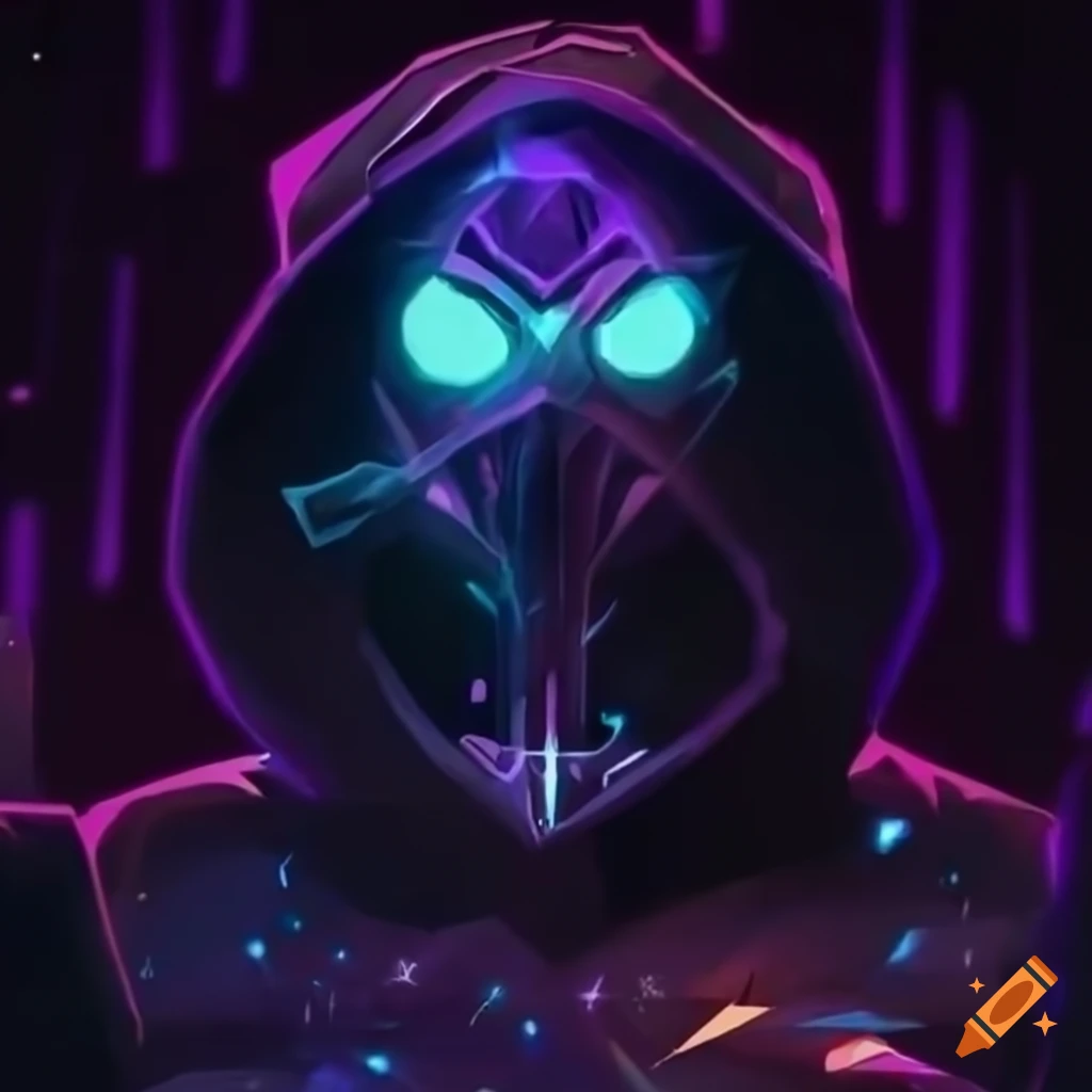 Cosmic design of a masked warlock from Valorant on Craiyon