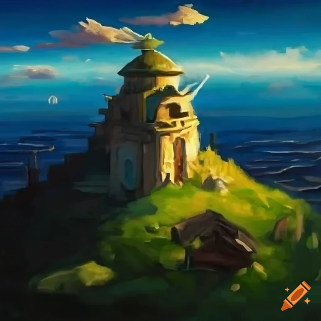 Digital art of a fantasy game world