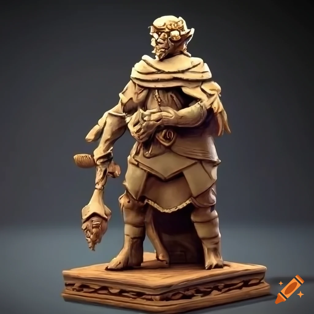 Sculpture of link battling a dungeon boss in zelda game