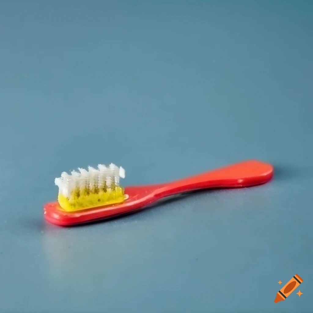 Plasticine toothbrush mini sculpture