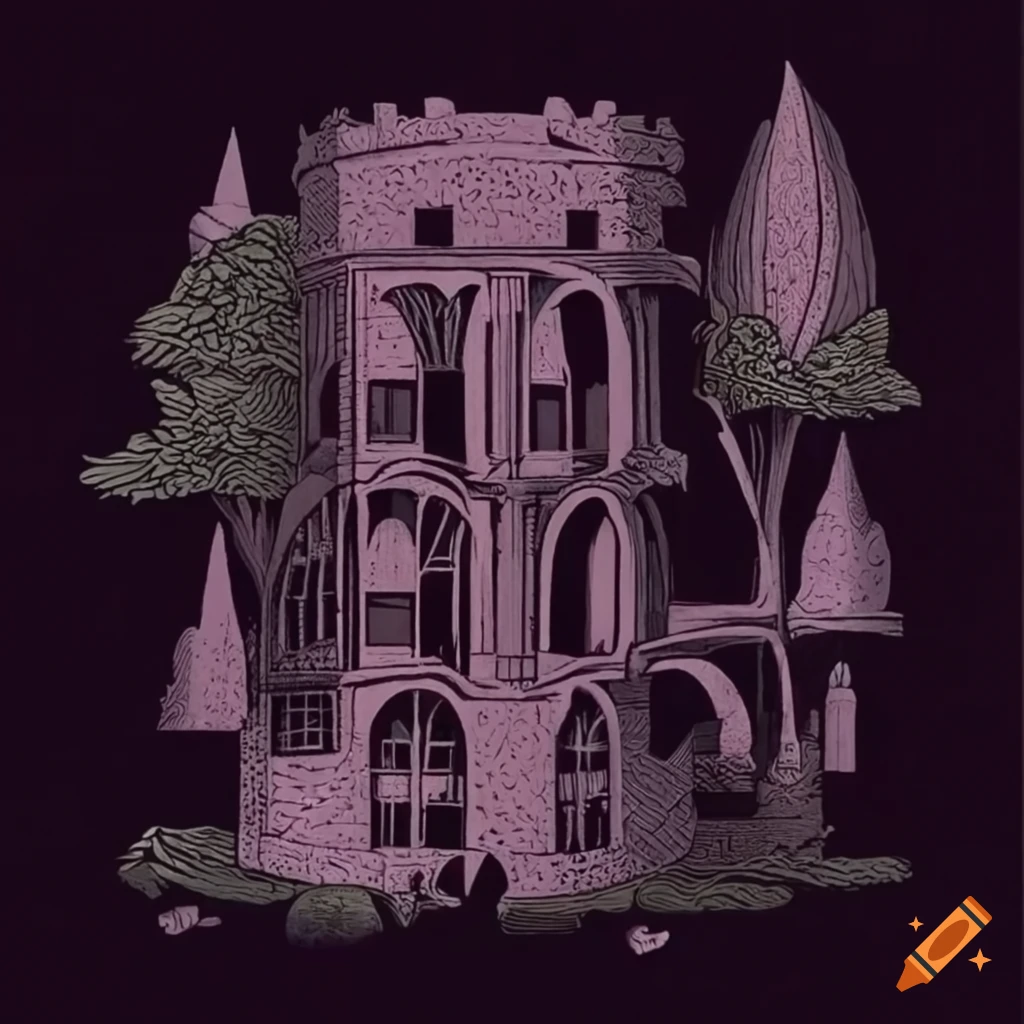 Strange and intricate artwork inspired by escher