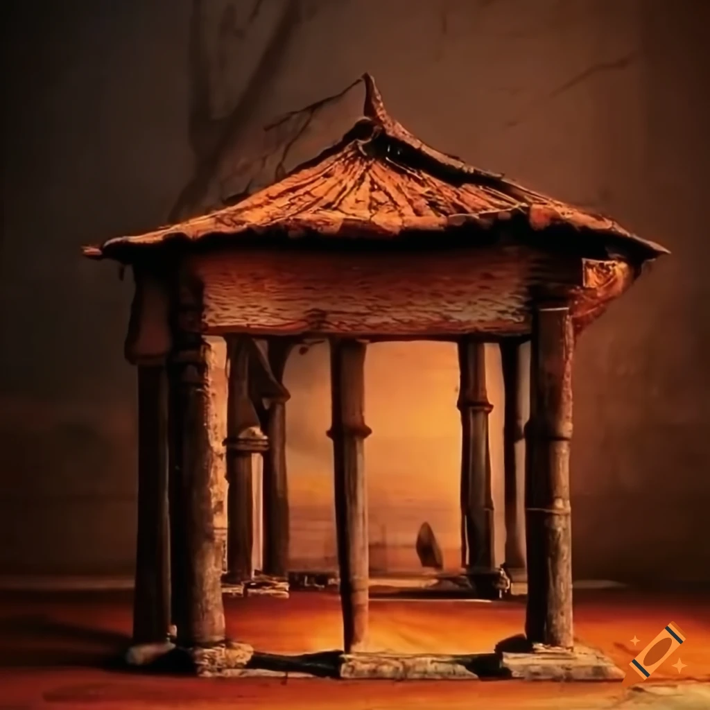 Traditional indian monk's house on Craiyon