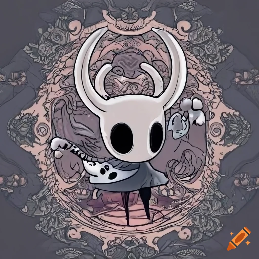 Intricate illustration of the False Knight boss in Hollow Knight on Craiyon