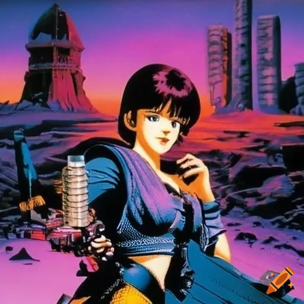 90s anime chillwave collage on Craiyon