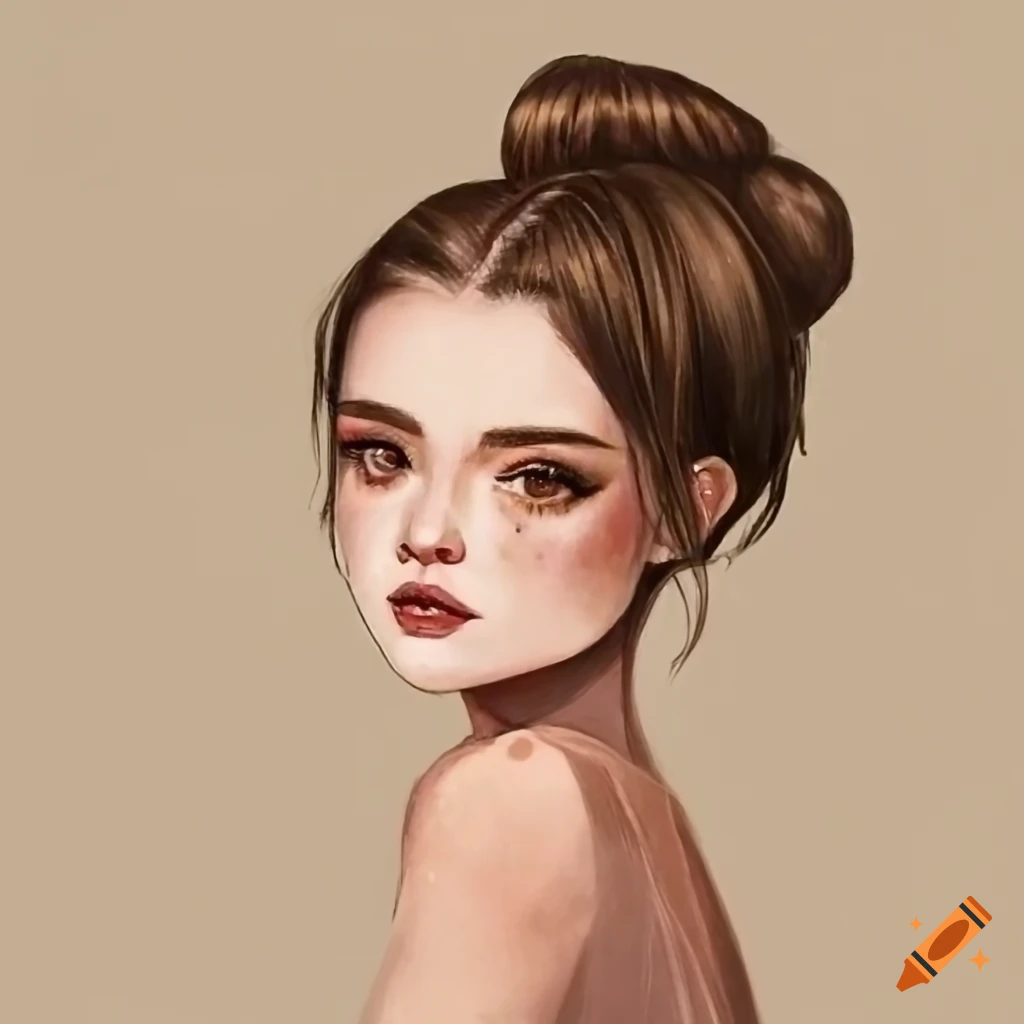 Portrait of a young lady with a smiling face