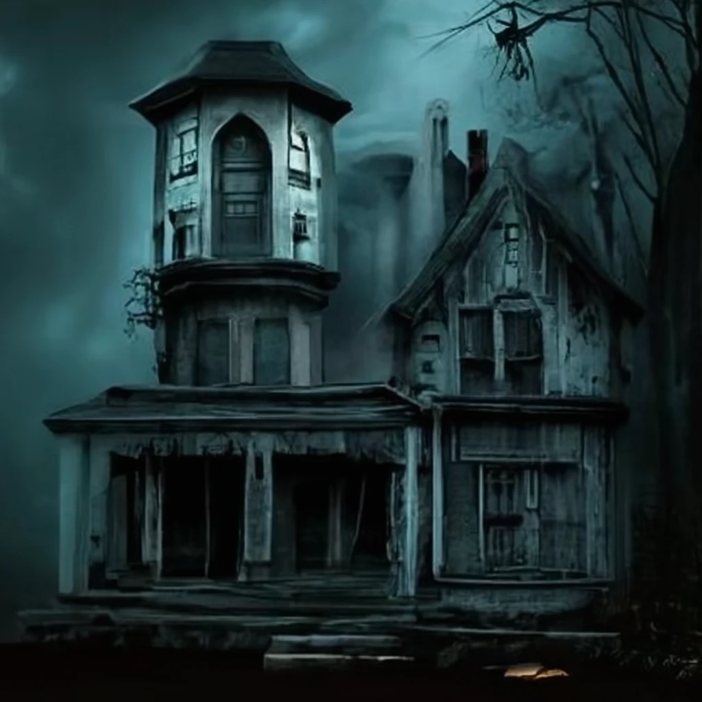 Image of a dark house on Craiyon