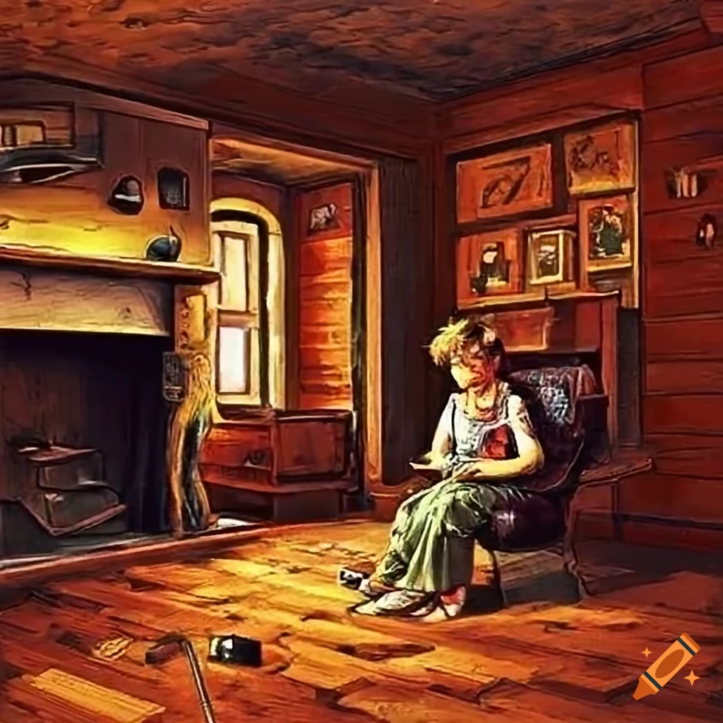 Norman Rockwell style art of a horse furry mechanic with Plymouth Cuda ...