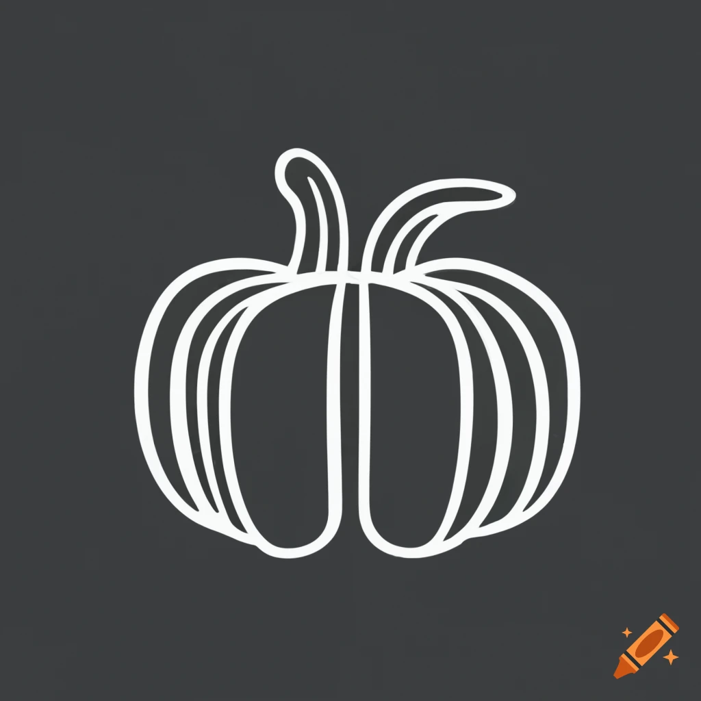 Minimalistic glyph of a pumpkin on Craiyon