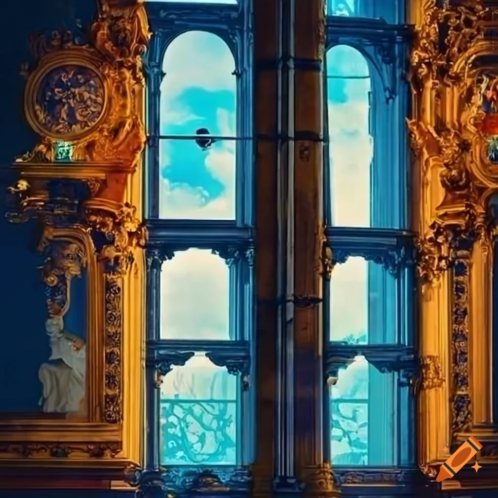 Dresden palace window on Craiyon