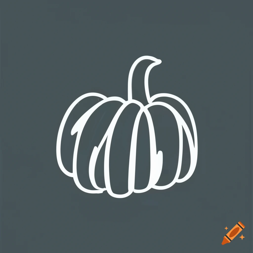 Minimalistic glyph of a pumpkin