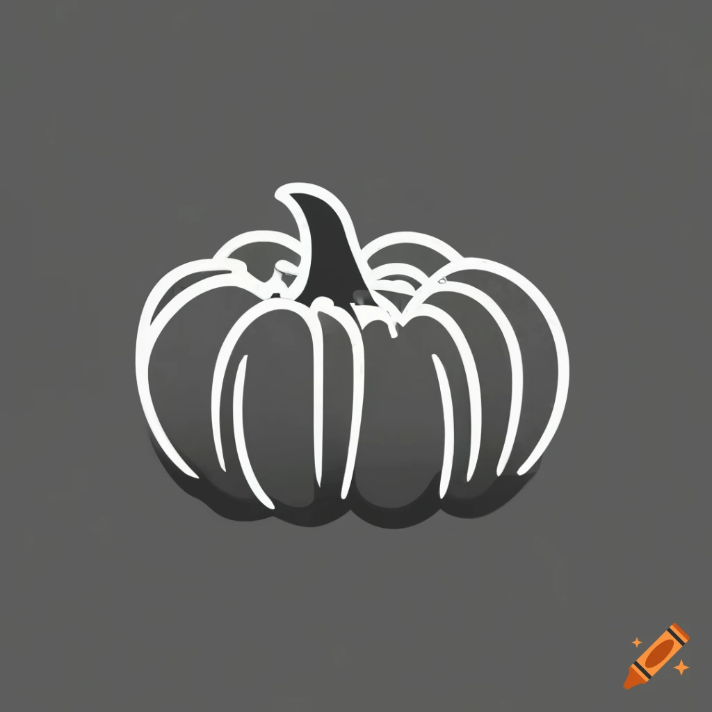 Minimalistic glyph of a pumpkin on Craiyon