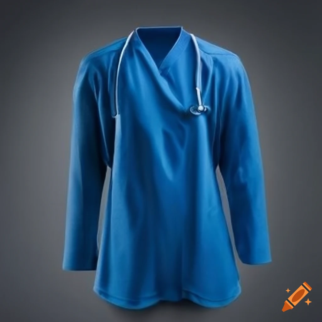 Blue doctor's clothing for men on Craiyon
