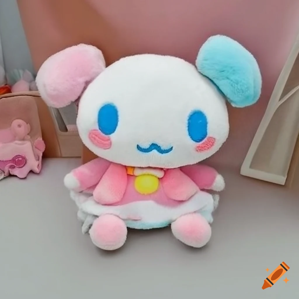Pastel cinnamoroll plush toy